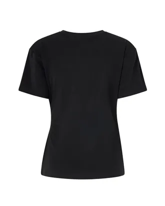 Pinko Womens T-Shirt Draped Black Limousine Cotton Jumpers Sweater