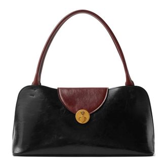 Versace Vivian Schultertasche aus Leder - - Bags - Damen - Schwarzk - ONE SIZE