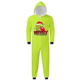 Generic Le Grinch Pyjama Noel Famille De Grinch Noël Garcon Bebe Homme Ensemble Costume Pull Enfant Couple Coton Ensembles Vetement Adulte Femme Hiver Assorti