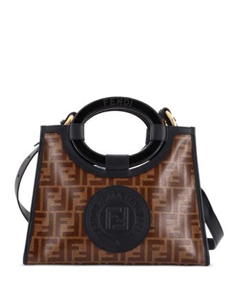 Fendi Runaway Shopper Kleiner Zucca Canvas-Tote Bag - Schwarz