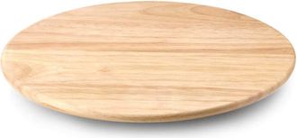 Continenta Drehplatte aus Gummibaumholz, Servierplatte, Drehbrett, Drehteller, Käseplatte, Größe: Ø 30 x 3,5 cm