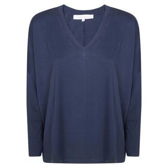 Absolut Cashmere Femme, Pulls, Bleu, Taille: 42 FR Mitsy Scollo V Ml Cotone