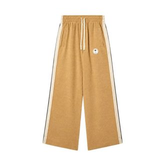 Palm Angels Palm Tree Chenille Loose Track Pants - - Trousers - Damen - Beige - XS