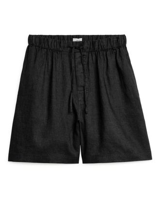 Arket Leinen-Shorts -Schwarz