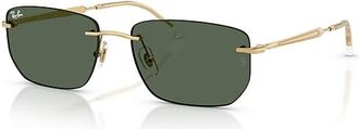 Ray-Ban Rb3768 Sonnenbrillen Arista Gold Fassung Grün Glas 56-17
