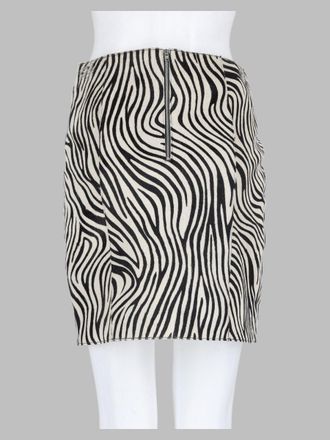 Alysi Zebra-Print Leather Mini Skirt - Multicolor