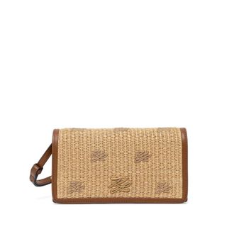 Karl Lagerfeld Femme, Sacs, Beige, Taille: ONE Size Mini Bolso Rafia