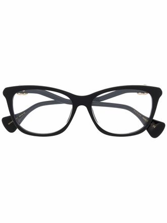 Gucci Brille mit eckigem Gestell - Schwarz