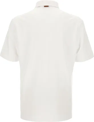 Ermenegildo Zegna Cotton Polo Shirt - White