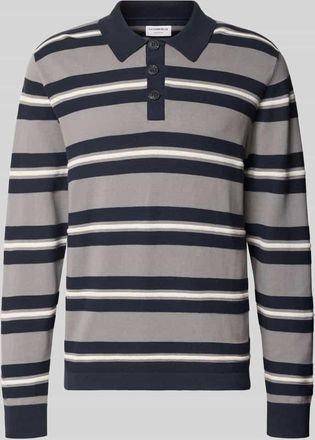 Lindbergh Relaxed Fit Poloshirt aus reiner Baumwolle mit Streifenmuster