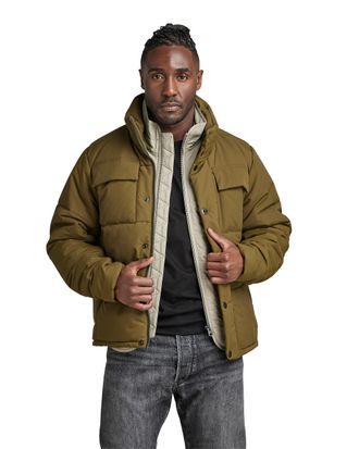 G-Star G-Star RAW Herren Foundation Padded Jacke, Grün (dark olive D22886-D419-C744), S