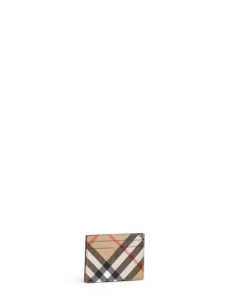 Burberry Mens Credit Card Holder Sand Beige Polyurethane Wallets & Cardholders