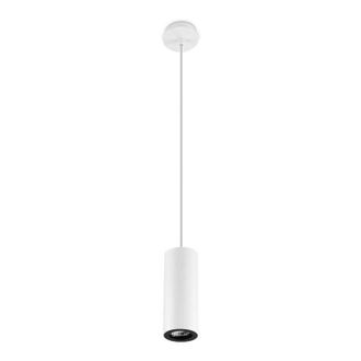 Leds - C4 Pipe - Luminaire suspendu &agrave; 1 lumi&egrave;re, blanc, 6,8 cm, GU10 - Leds-c4