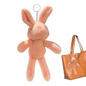 Generico Keychain Bunny | souple portable Pelive de lapin plein animal | Charme de sac &agrave; dos, petits animaux en peluche pour cl&eacute;s, sac ou sac, rose, Fare rifer