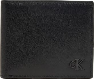 Calvin Klein Geldb&ouml;rse Calvin Klein Bold Ck Suede Billfold W/ Coin LV04D1365G Schwarz
