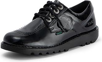 Kickers Chaussures Kick Lo pour Femme | Plus de Confort pour Vos Pieds | Durabilit&eacute; Accrue, Cuir Alternatif Noir, 39 EU