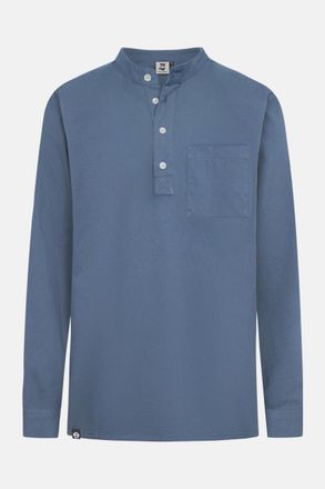 Hanseheld Fischerhemd Jeans Blau Uni GOTS Organic