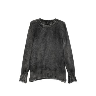 Avant Toi Distressed Spray-effect Sweater