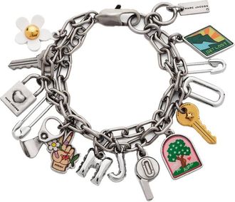 Marc Jacobs Femme, Accessoires, Gris, Taille: ONE Size Pop Americana Charm Bracelet