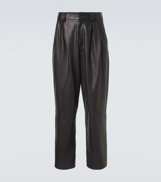 Giorgio Armani Archivio Gerade Hose aus Leder