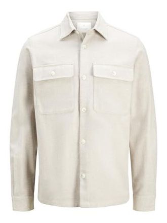 Jack & Jones Jprraymond Melange Solid Overshirt Ls Sn Veste Chemise, Sable d&eacute;t&eacute;/Coupe : Confortable, Small (Lot de 2) Homme