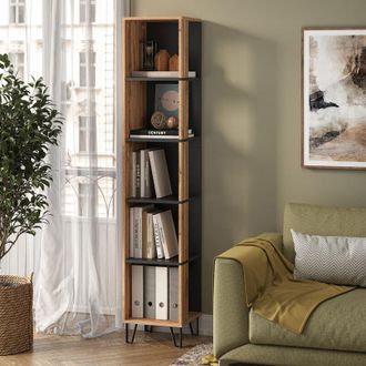 Vicco B&uuml;cherregal Amber, Eiche Wotan, 36 x 186.6 cm, Vicco