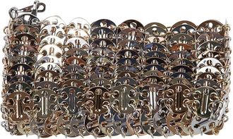 Paco Rabanne Crossbody Bags - Iconic 1969 Nano Bag Metallic - Gr. unisize - in Gunmetal - für Damen