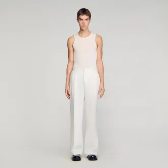 Sandro Pantalon de costume en lin