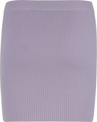 Sablyn Womens Lilac Ribbed Cashmere Mini Skirt