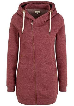 Oxmo OXVicky Zip-Hoodie Veste en Sweat Femme Veste &agrave; Capuche Hoodie avec Capuche Cordon de Serrage Fermeture &eacute;clair Poches en Biais Regular Fit, Taille:L, 