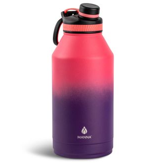 Manna Saratoga Doppelwandige isolierte Edelstahlflasche, 1,8 l, Berry Ombre