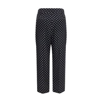 Valentino Womens Black Silk Cropped Pants
