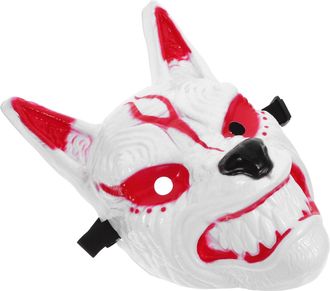 Cabilock Realistische Wolfsmaske für Erwachsene Stabile Kunststoff Halloween Kostümmaske Leicht und Komfortabel für Karneval Cosplay Partys und Fasching