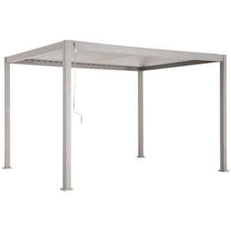 Hesperide Pergola bioclimatique Evora Argile - 4 x 3 m - Hesp&eacute;ride