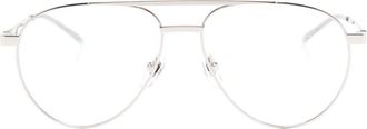 Gucci Klassische Pilotenbrille - Silber