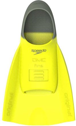 Speedo Unisex Erwachsene DMC Original Flosse | Allzweck-Flosse | Kurze Flosse | Geschlossene Ferse | Silikon | Leicht anziehbar Schwimmflossen, Gelb, M-S