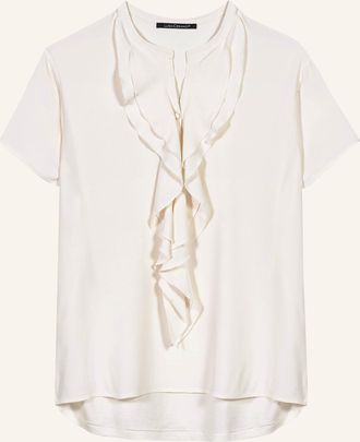 Luisa Cerano Luisa Cerano Blusenshirt Im Materialmix Mit Seide weiss