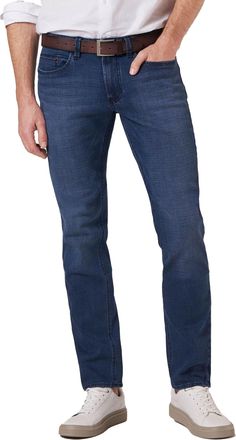 Hattric Herren Jeans Harris 5 Pocket Modern Fit new mid blue blau - 38/32