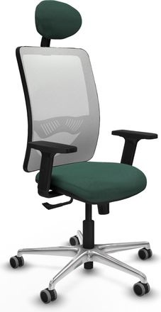 Piqueras y Crespo Zulema B&uuml;rostuhl, verstellbar, mit 2D-Armlehnen und festem Kopfteil, ausgestattet mit 3 Positionen und Schneideschaum, mit Rollen von 65 mm, Parkett, 