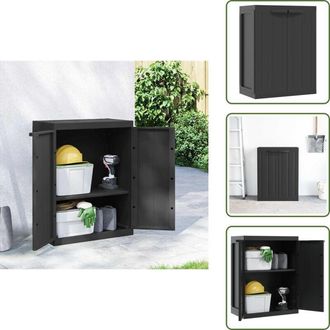 vidaXL Armoire ext&eacute;rieure - vidaXL Armoire de rangement dext&eacute;rieur noir 65x37x85 cm PP - Rangement de jardin