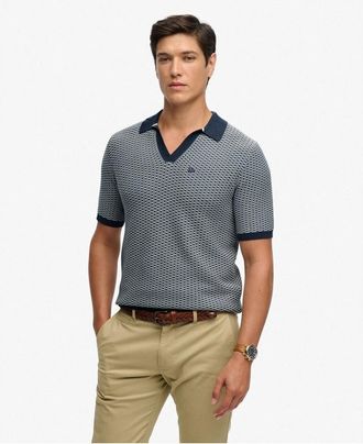 Superdry Polo &agrave; col Johnny tricot&eacute;