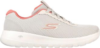 Skechers Go Walk Joy Colour Pop Sneaker f&uuml;r Damen, Netzmaterial (Naturwei&szlig;/Pink)