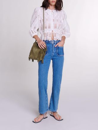 Maje Jeans With Braided Details - Blau - Gr&ouml;&szlig;e 40 - Maje