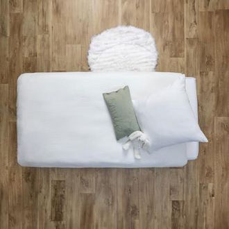 Atmosphera Atmosphera - Parure de lit Lili en Gaze de Coton 140x200cm Blanc