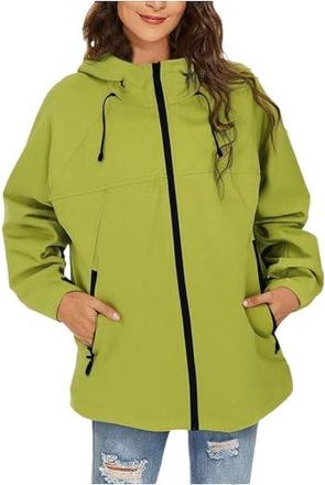 Generic Veste de pluie pour femme - Imperm&eacute;able - Coupe-vent - L&eacute;g&egrave;re - Softshell - Veste de cyclisme respirante - Veste de cyclisme - Veste demi-saison - Ves