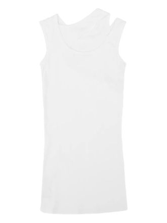 Heliot Emil robe mi-longue asymétrique à design sans manches - Blanc