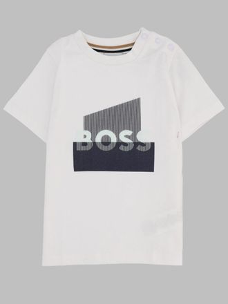 HUGO BOSS Logo Graphic Cotton T-Shirt - White