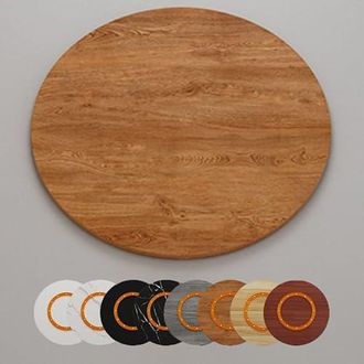 Generic Grande table de salle &agrave; manger en bois robuste de 45 cm, plateau de service de cuisine, plateau de service finition ch&ecirc;ne dor&eacute;, parfait pour les r&eacute;uni