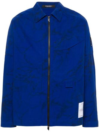 A-Cold-Wall* surchemise à logo brodé - Bleu
