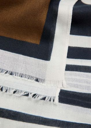 Mango Foulard imprim&eacute; &agrave; pois marron - Femme - Taille unique - MANGO